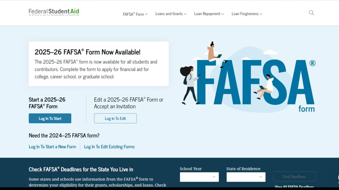 New FAFSA form open for high school seniors nationwide | wltx.com
