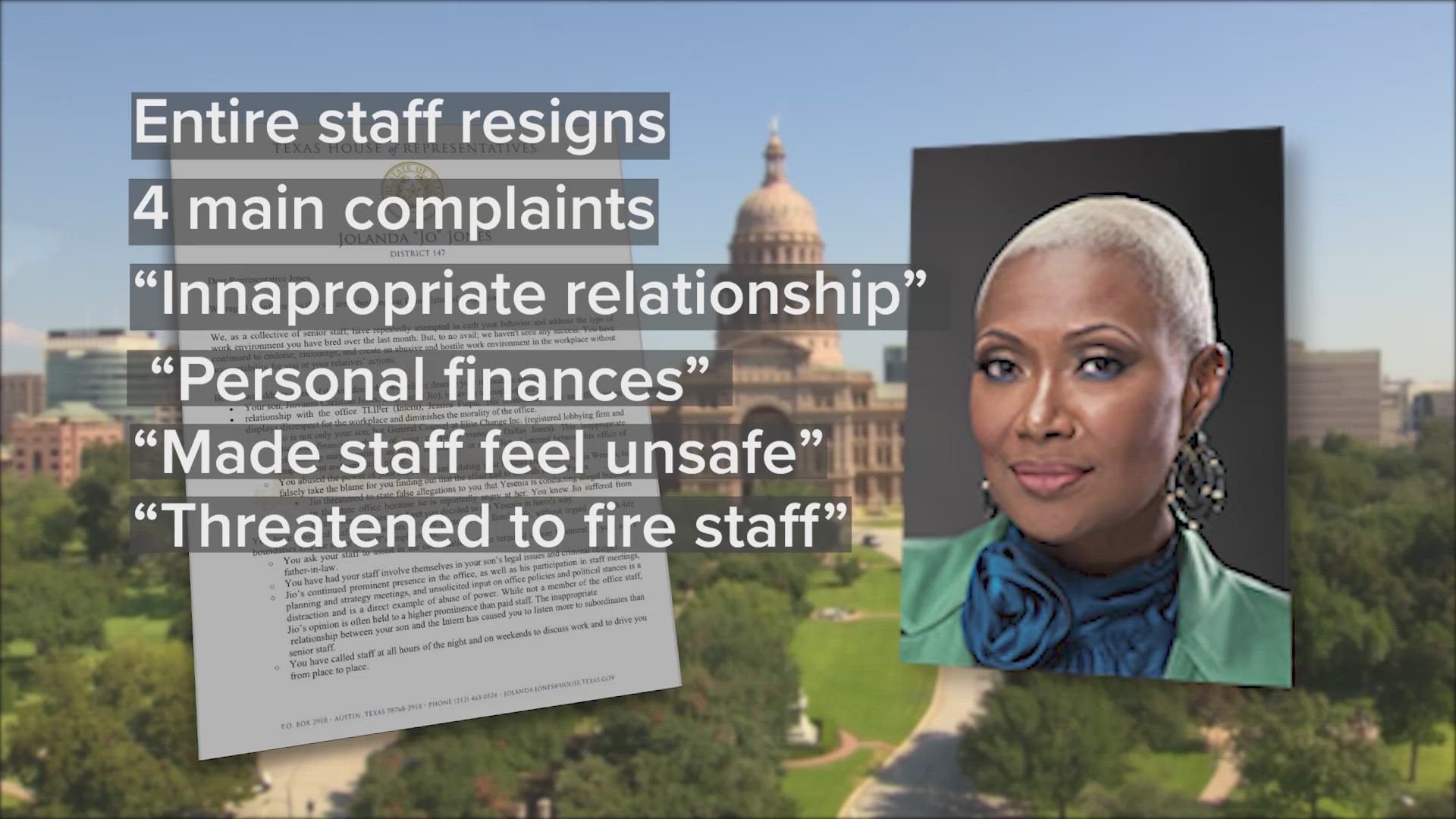 Staff of Jolanda Jones resigns | Houston, Texas news | wltx.com