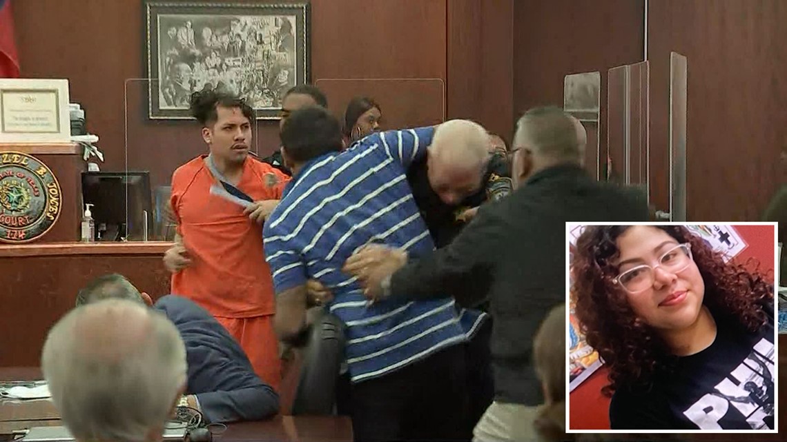 Video shows family go after teen girl's killer in courtroom brawl ...