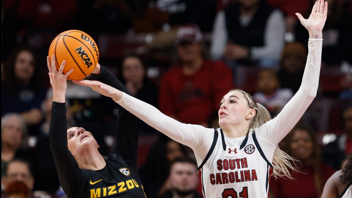 No. 1 South Carolina rolls past Missouri 83-45 without leading scorer ...