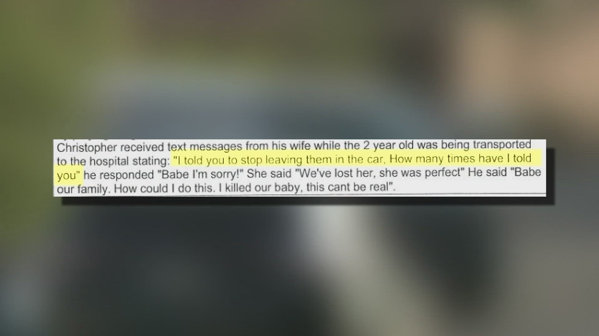 AZ dad often left children in car prior to toddler hot car death | wltx.com
