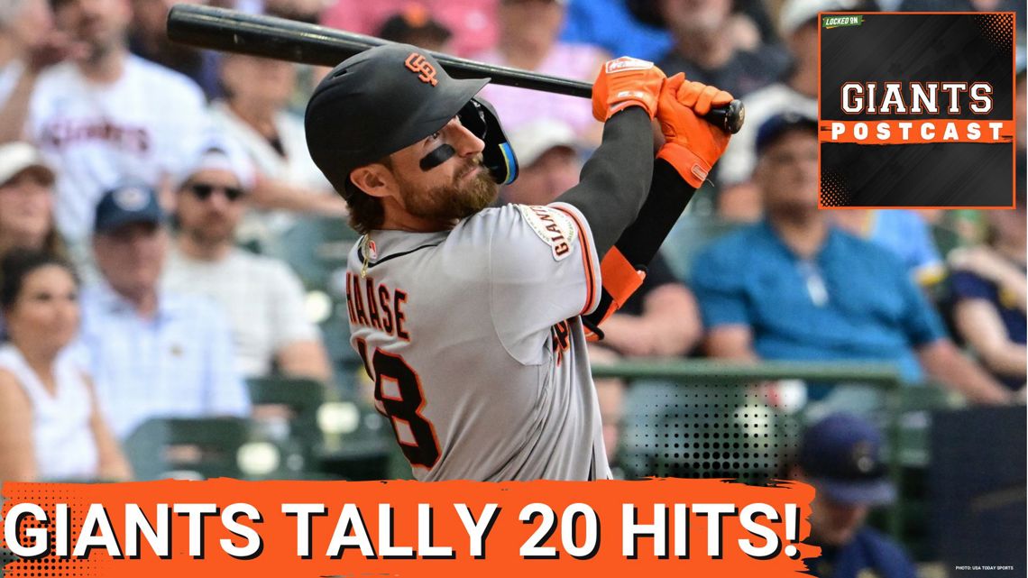 GIANTS POSTCAST: Giants Offense ERUPTS for 20 HITS Win Over Brewers ...