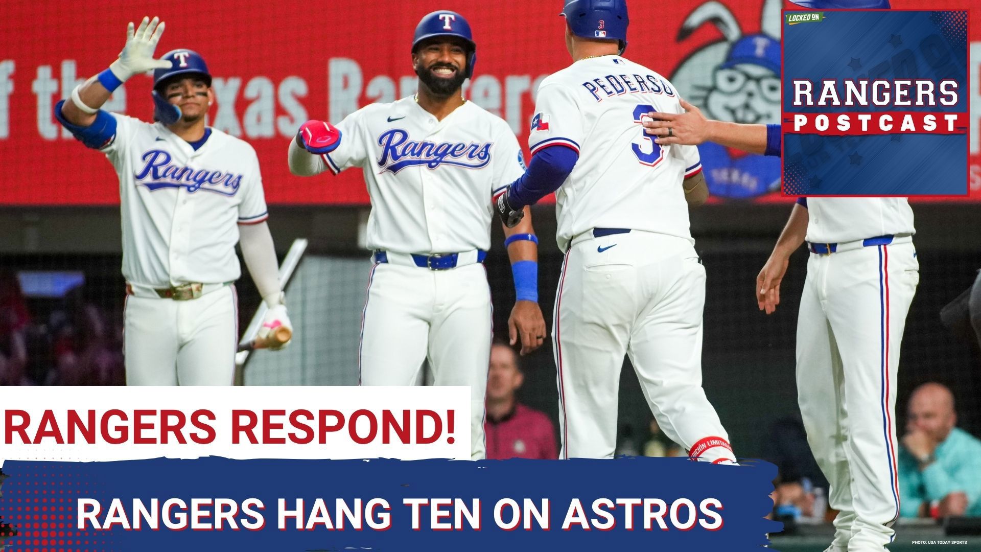 RANGERS POSTCAST: The Rangers RESPONDED by hanging ten on the Astros to ...