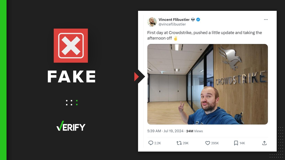 Viral CrowdStrike outage social media photo is fake | wltx.com