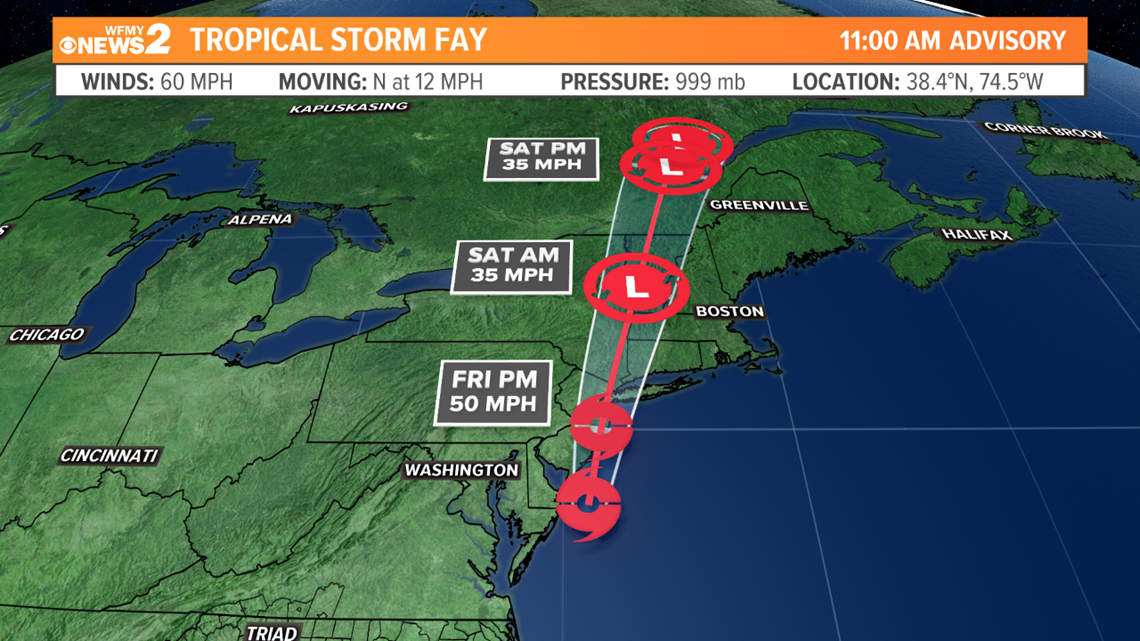 Tropical Storm Fay forms off Outer Banks | wltx.com