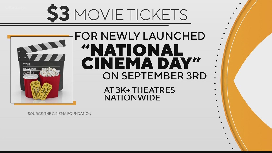 Coming to a theater near you: $3 movie tickets for one day | wltx.com