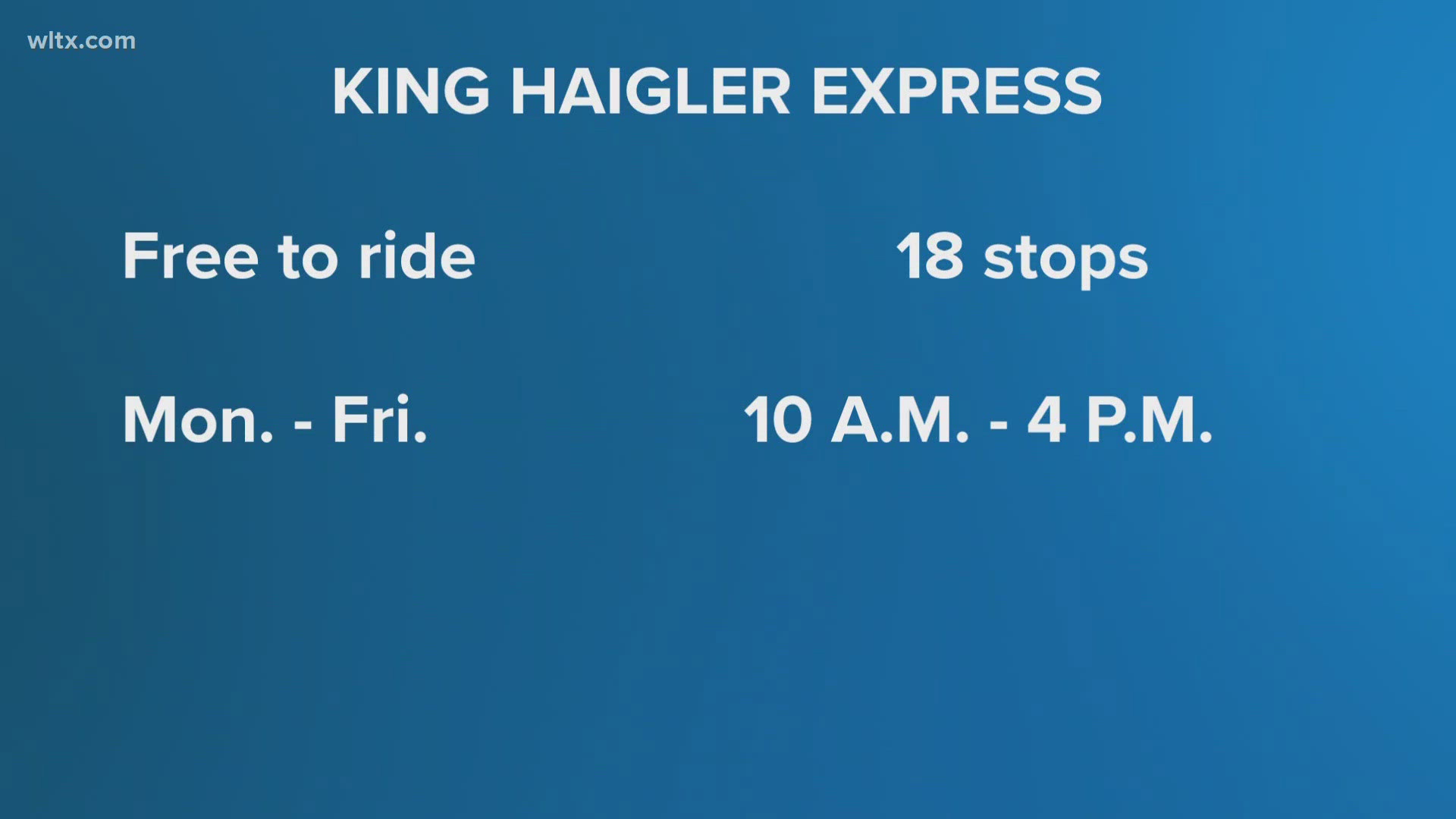 Camden launches new inner city bus service: King Haigler Express | wltx.com