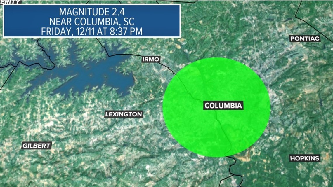 Earthquake confirmed in Columbia on Friday night | wltx.com