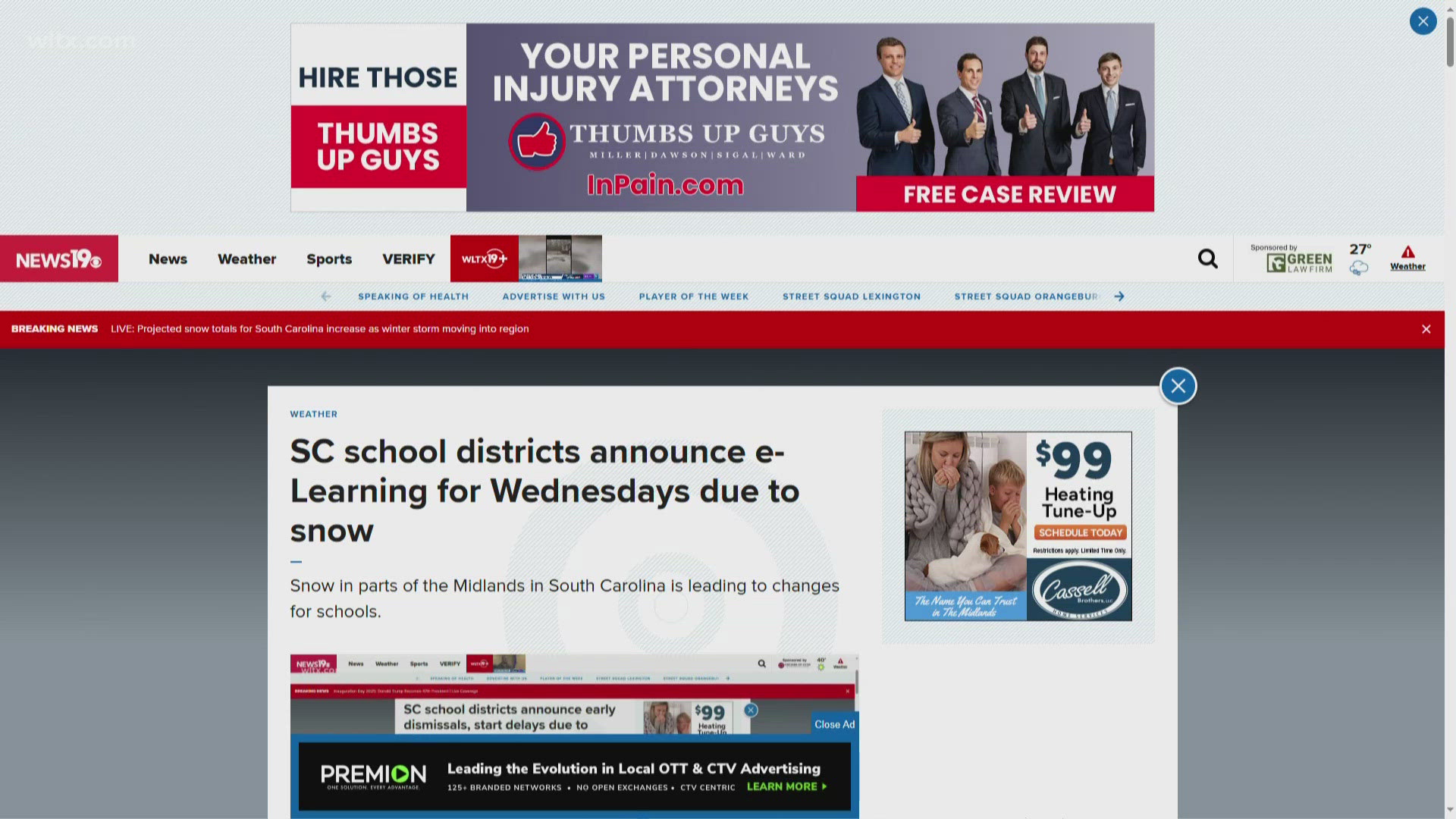 SC school districts announce plans ahead of wintry weather | wltx.com