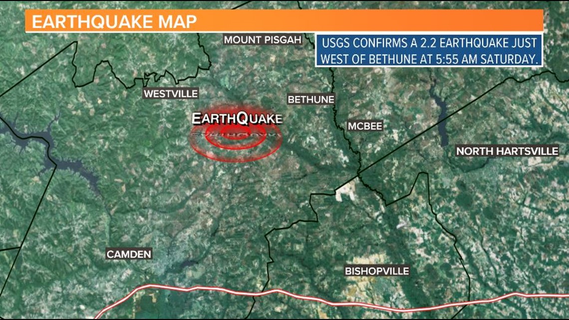 Small earthquake strikes near South Carolina town | wltx.com
