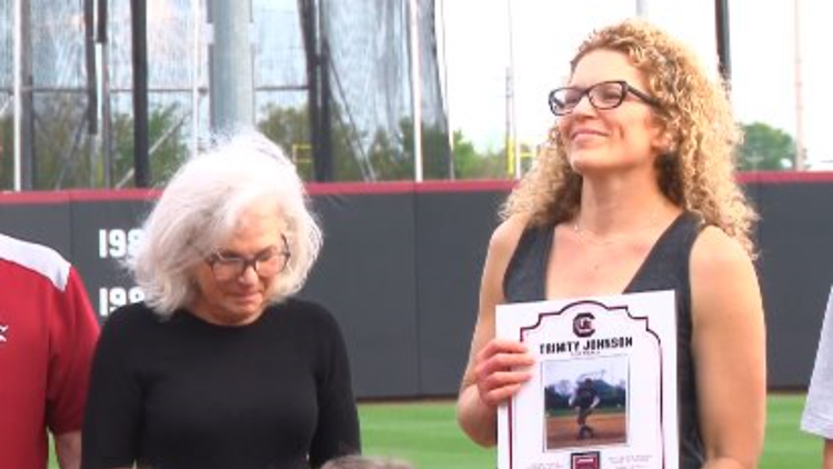USC Softball Pitcher Trinity Johnson Gets Her Jersey Retired | wltx.com