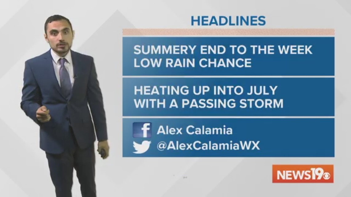 Meteorologist Alex Calamia AM Weather Thursday June 27, 2019 | wltx.com