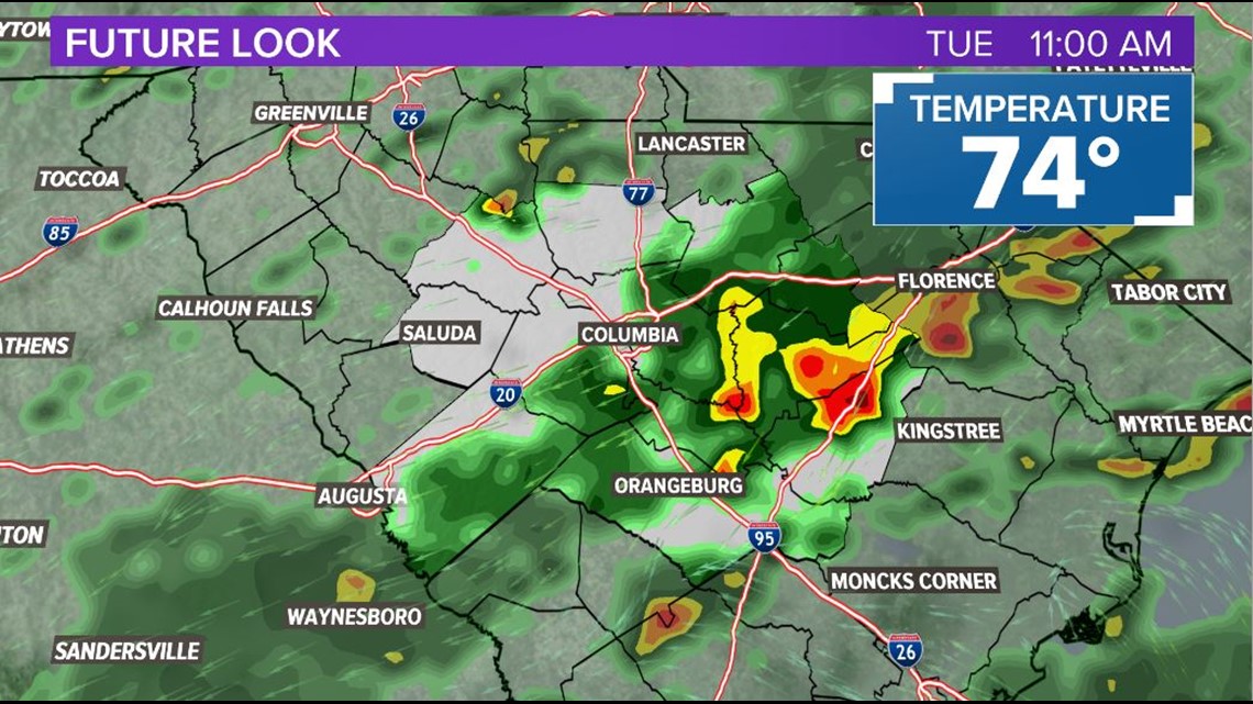 Heavy rain forecast for Columbia, South Carolina | wltx.com