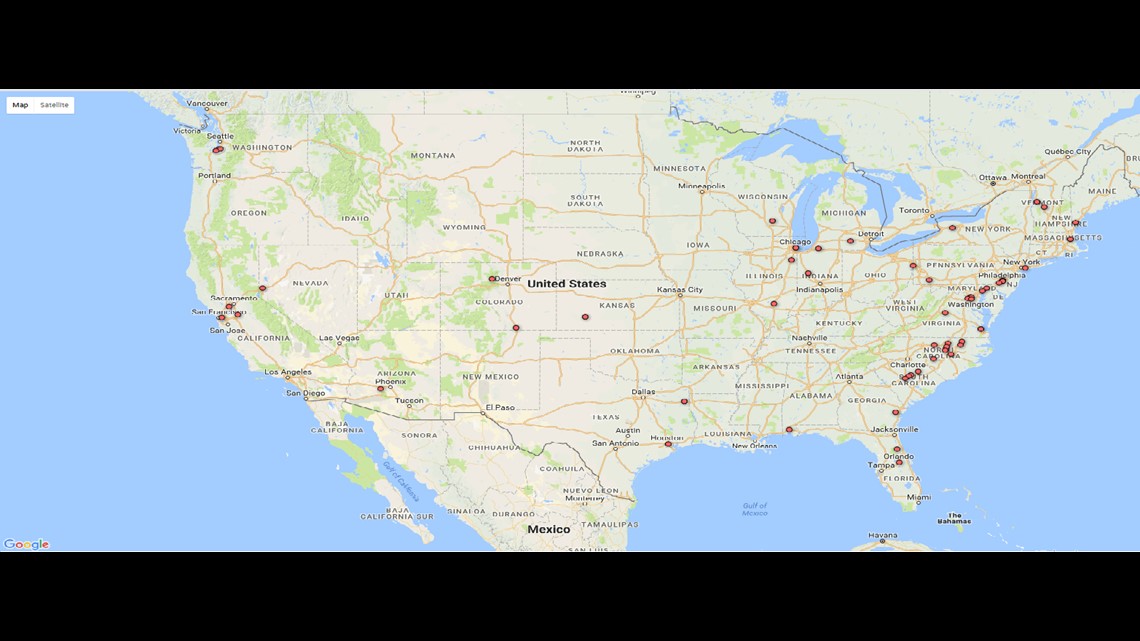 Map: Amtrak Accidents Since 1980 | wltx.com