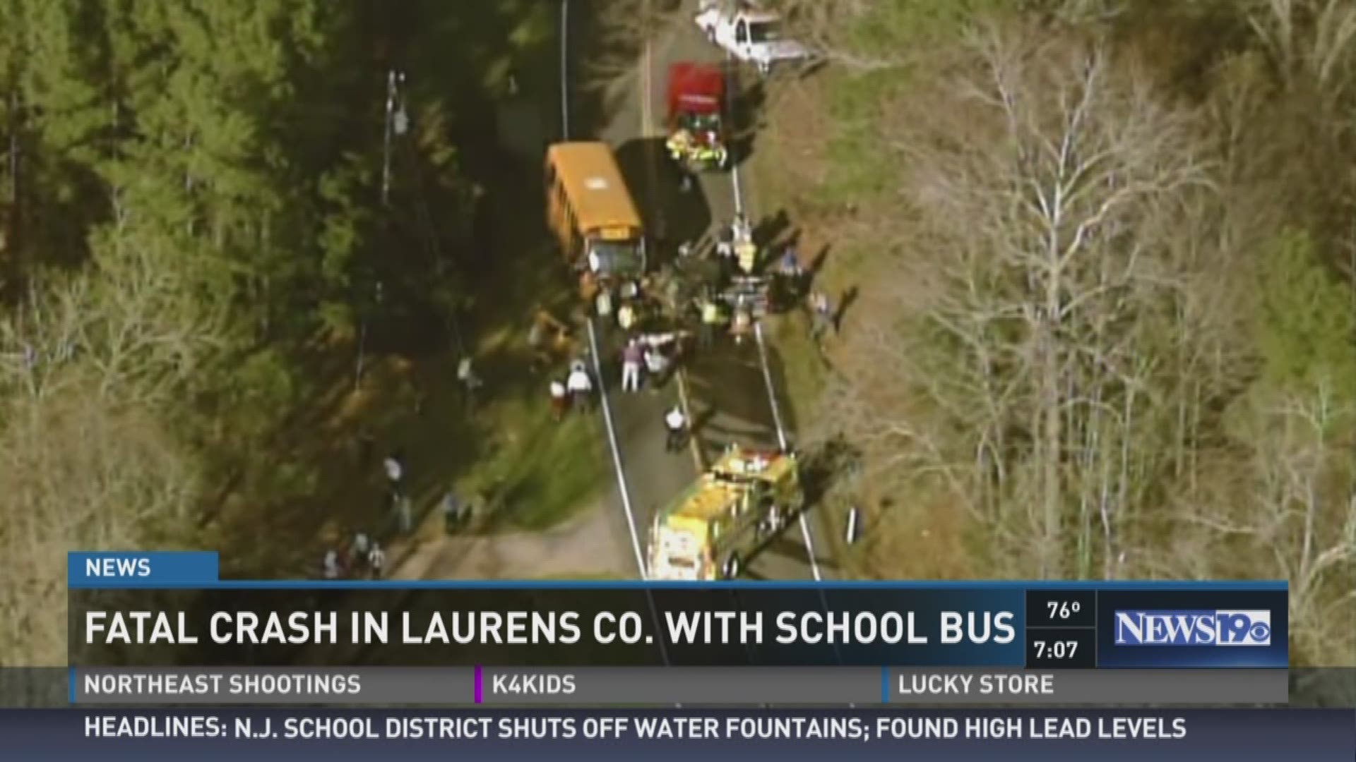 One Dead in School Bus, Truck Crash in Laurens County | wltx.com