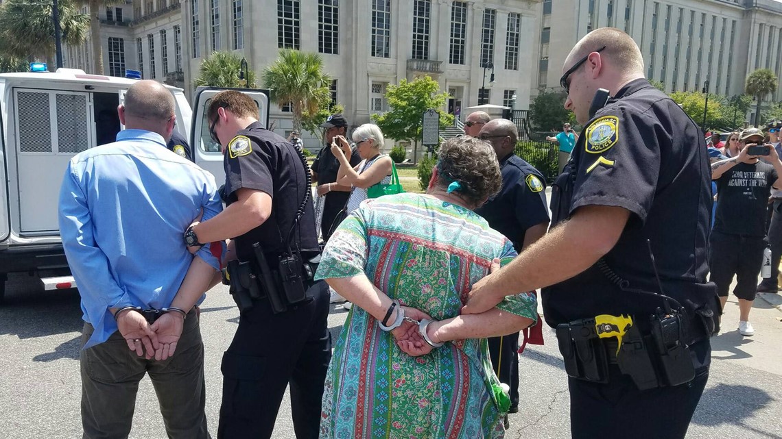 Protesters Arrested Outside South Carolina State House | wltx.com