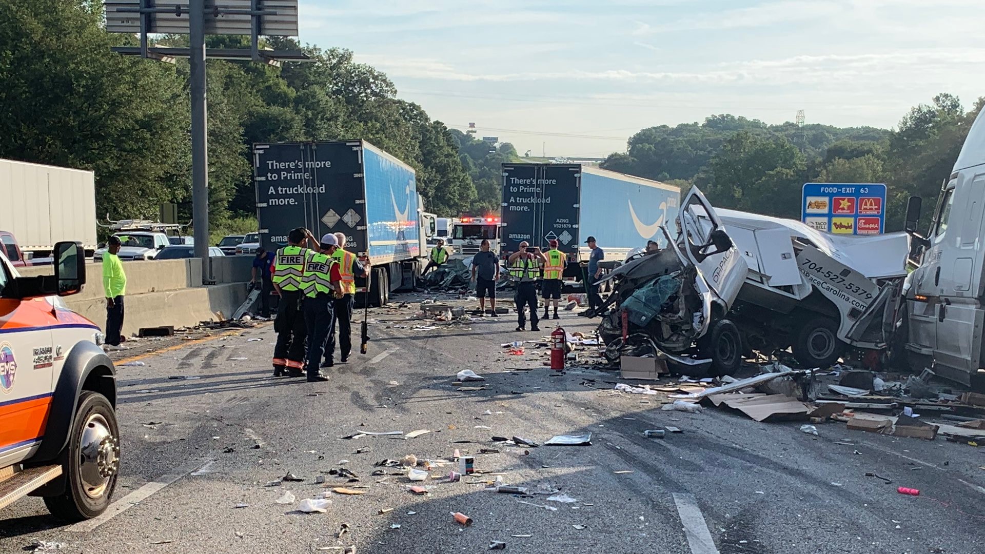 Multi-vehicle accident slows I-85 traffic in Upstate | wltx.com