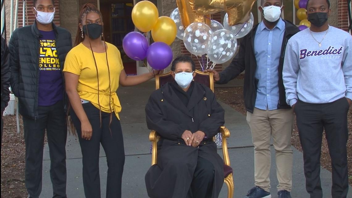 Drive-By retirement parade held for Benedict legend Mary Davis | wltx.com