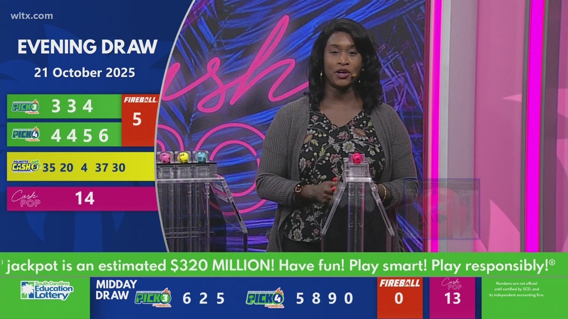 Evening SC winning lottery numbers for October 21, 2025 | wltx.com