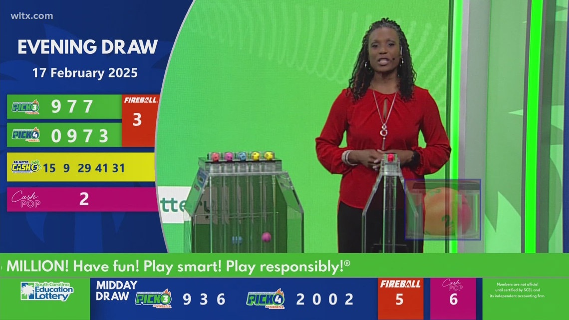 Evening SC winning lottery numbers for February 17, 2025 | wltx.com