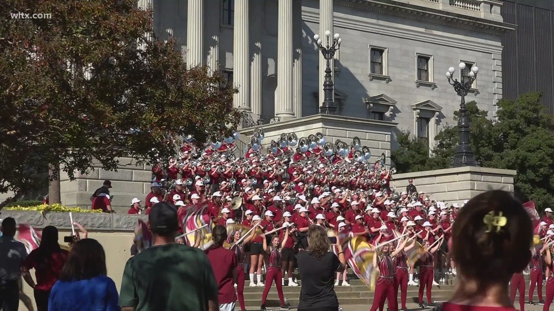 Carolina Band practices in Columbia roads for Macy's Parade debut ...