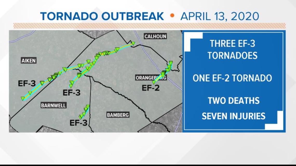 Three EF-3 tornadoes confirmed in South Carolina | wltx.com