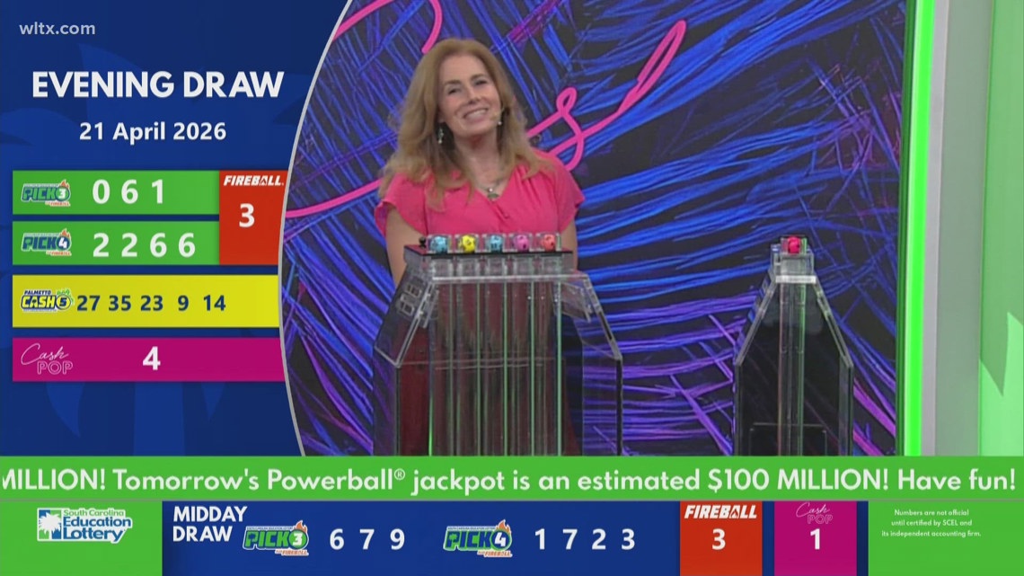 Evening SC winning lottery numbers for April 21, 2026 | wltx.com