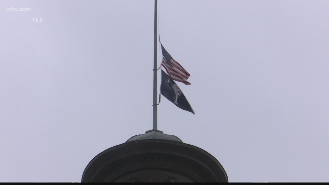 Flags flying at half-staff in observance of National Pearl Harbor ...