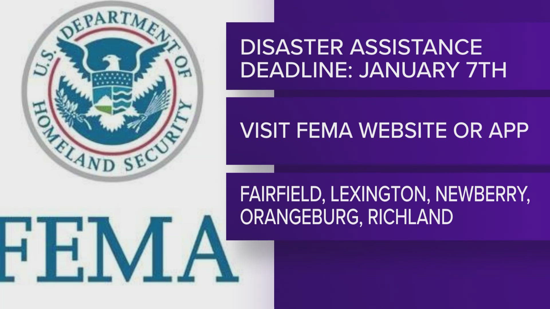 Deadline for SC homeowners, renters to apply for FEMA aid is Jan. 7 ...