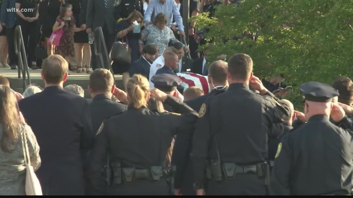 Fallen Cayce Officer Drew Barr laid to rest Thursday | wltx.com