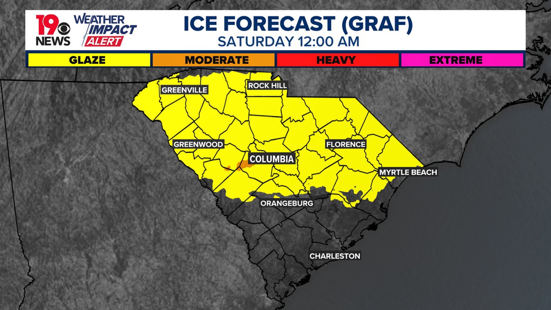 A winter storm watch is in effect for the northern parts of South ...