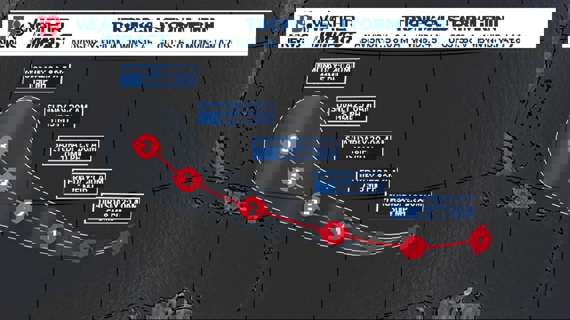 What is steering the path of Tropical Storm Erin? | wltx.com