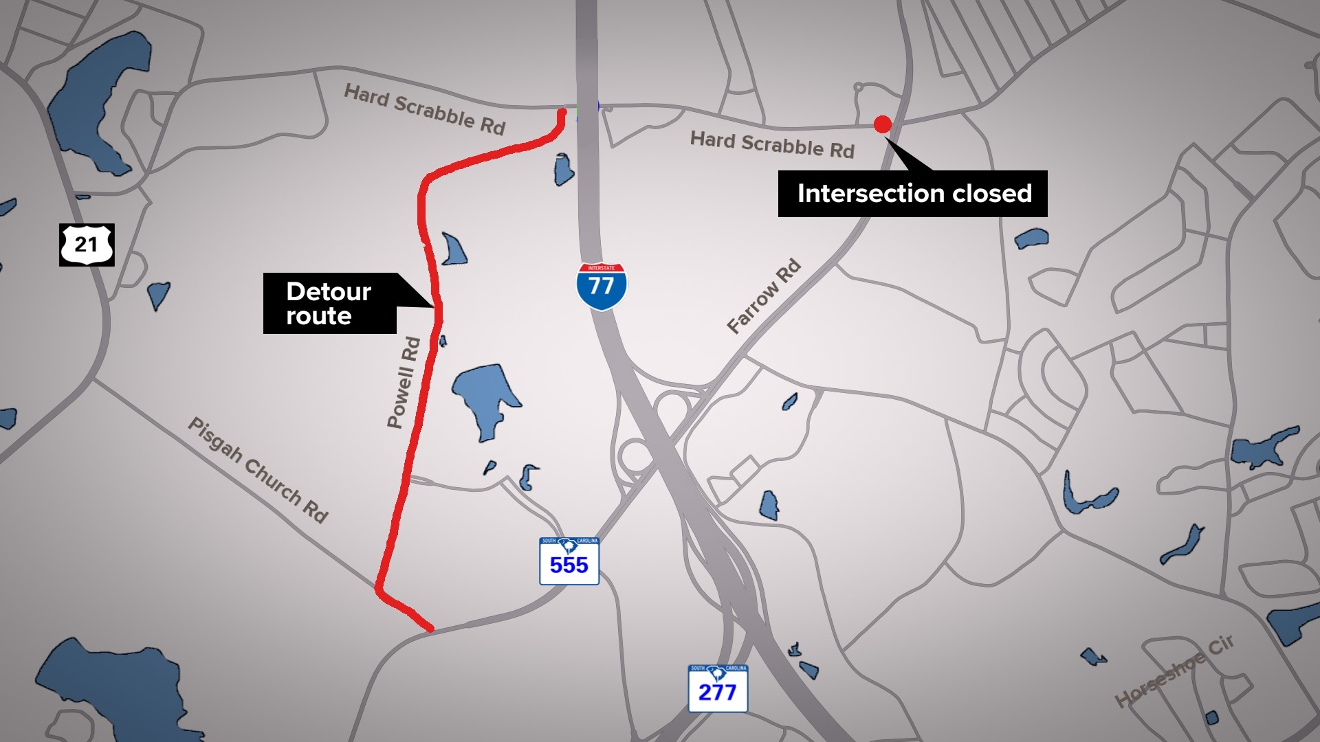 SCDOT to close portion of Hardscrabble Road for widening project | wltx.com