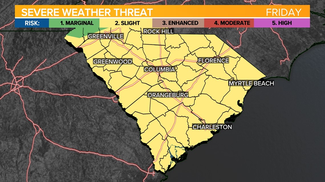 More severe weather possible for South Carolina Friday afternoon | wltx.com