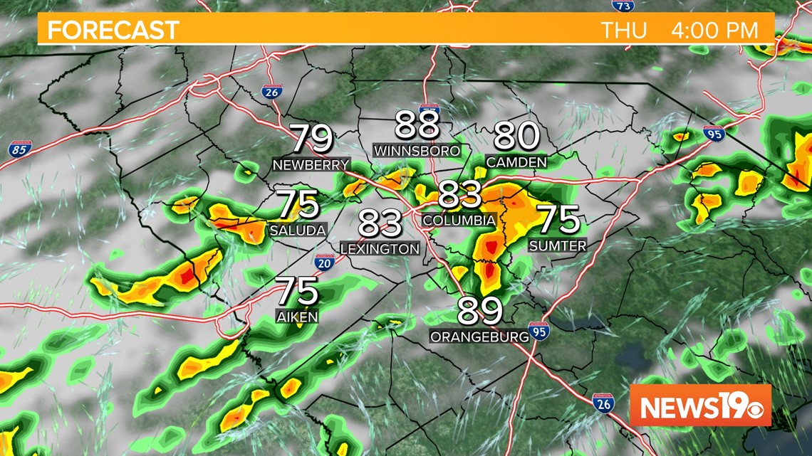 Storms could bring heavy rain and gusty winds Thursday afternoon | wltx.com