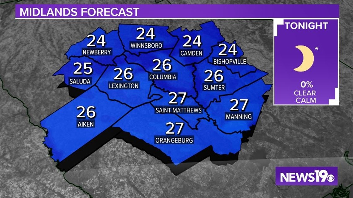 Cold weather continues this week across the Midlands | wltx.com