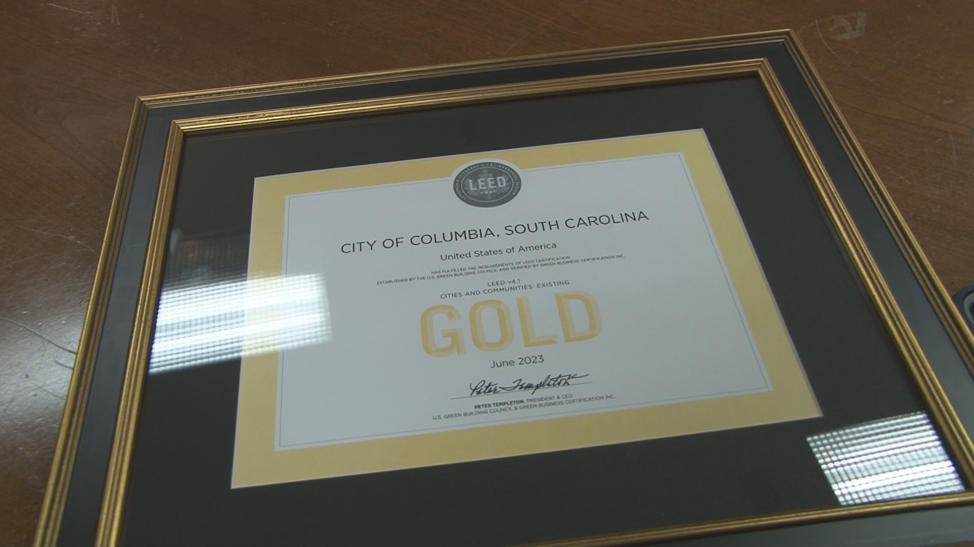 Columbia wins LEED Gold certification | wltx.com