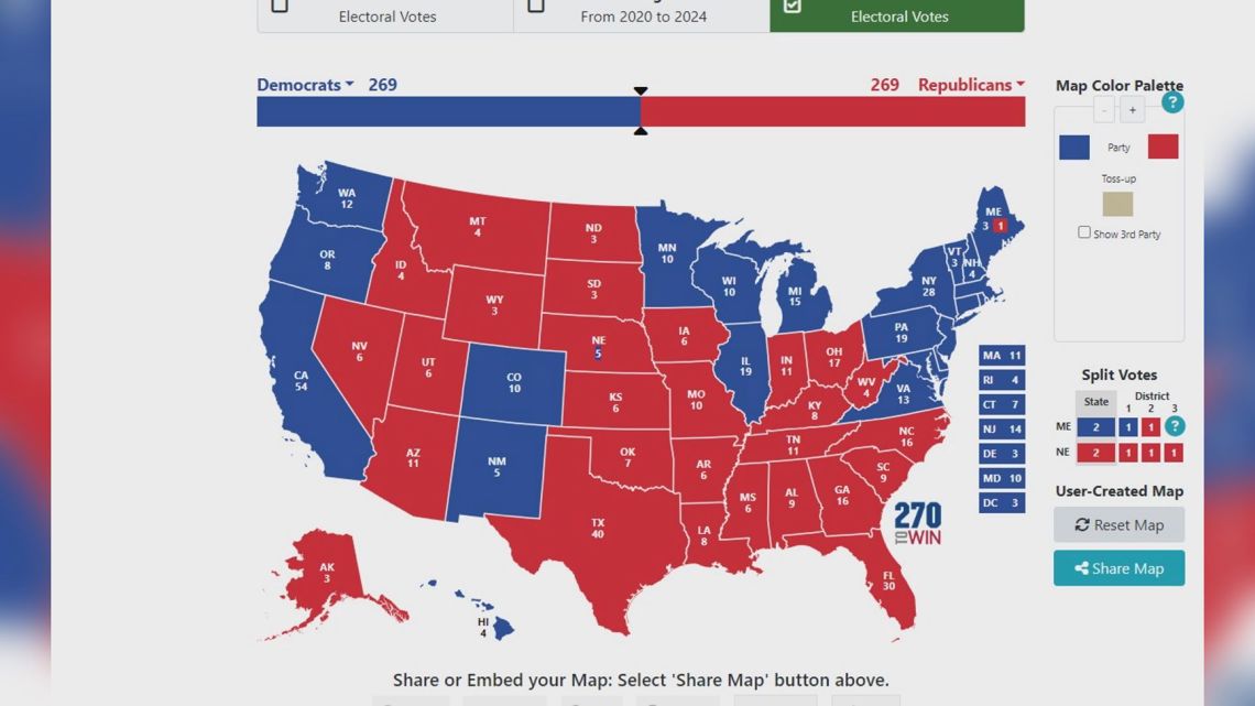 What happens if the electoral college ties? | wltx.com