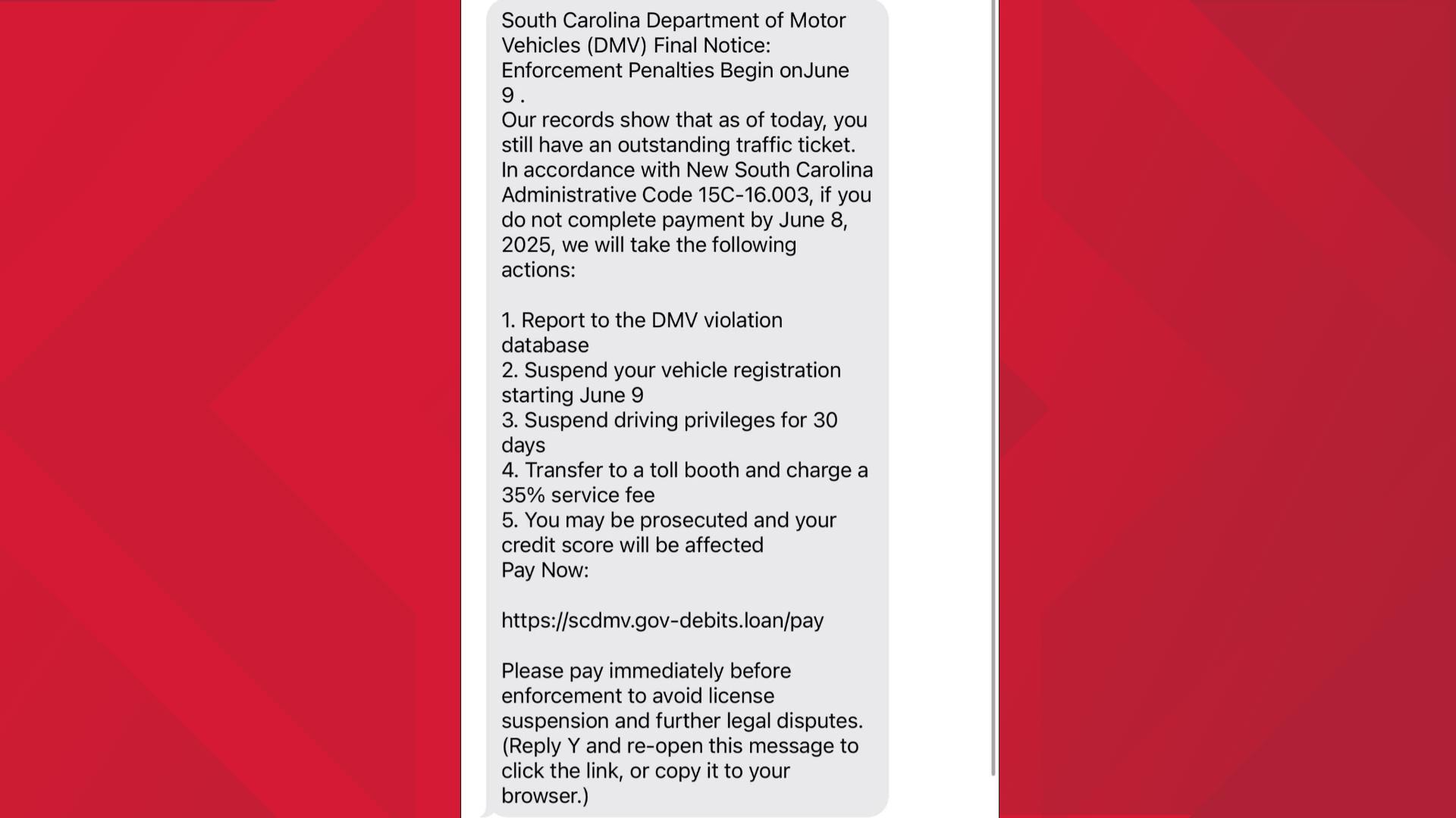 Authorities warn of SCDMV scam texts in South Carolina | wltx.com