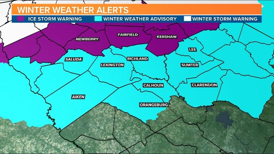 Latest winter weather ice storm forecast South Carolina | wltx.com
