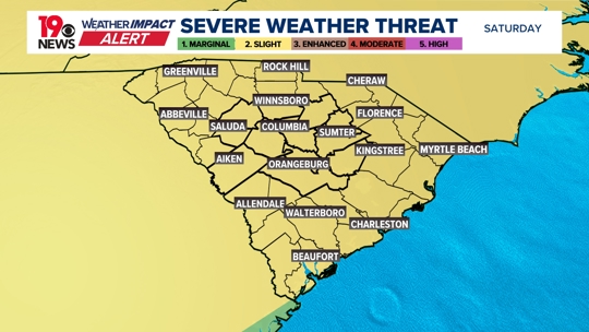 Severe weather risk escalates in South Carolina this weekend | wltx.com