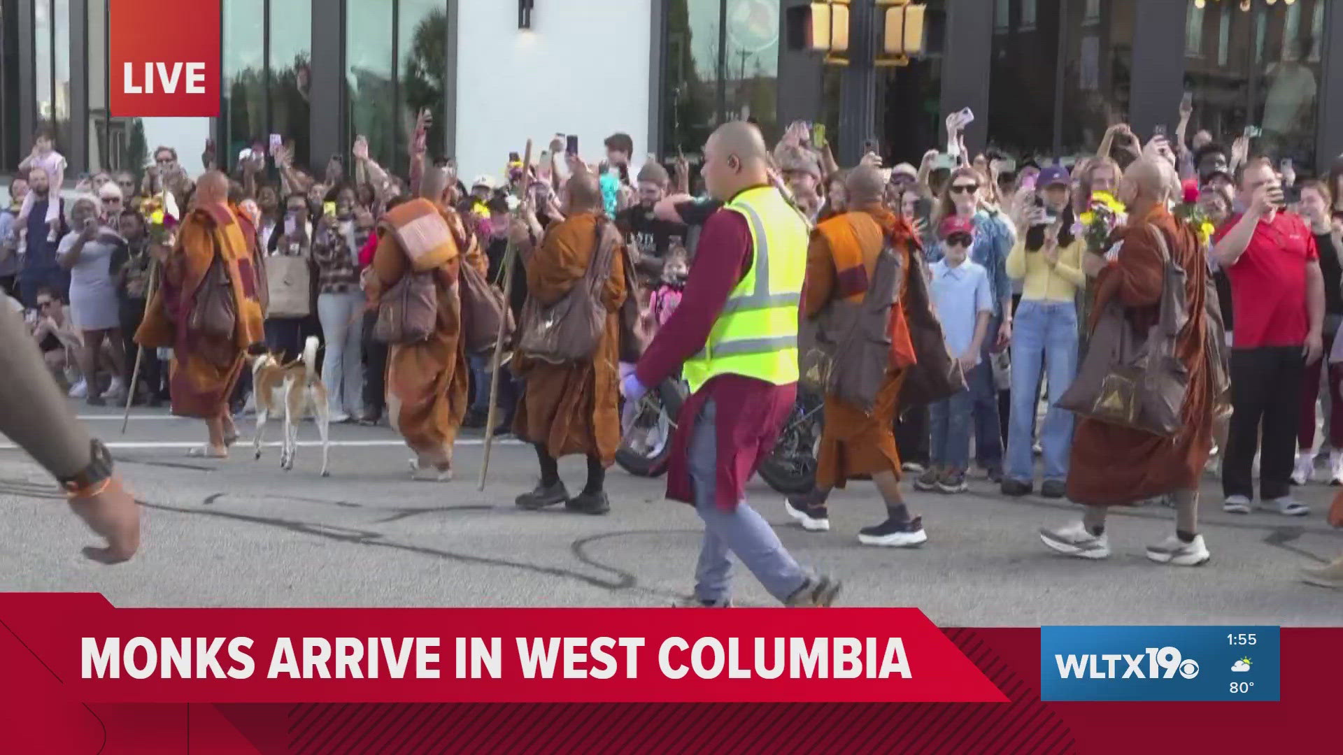 Monks on Walk for Peace arrive in West Columbia | wltx.com