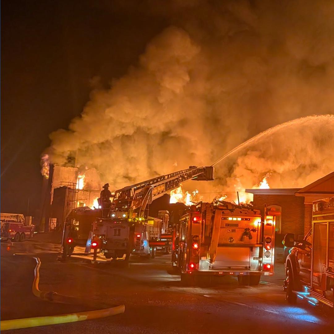 Camden fire destroys former DeRoyal Textile Hermitage Mill Plant ...
