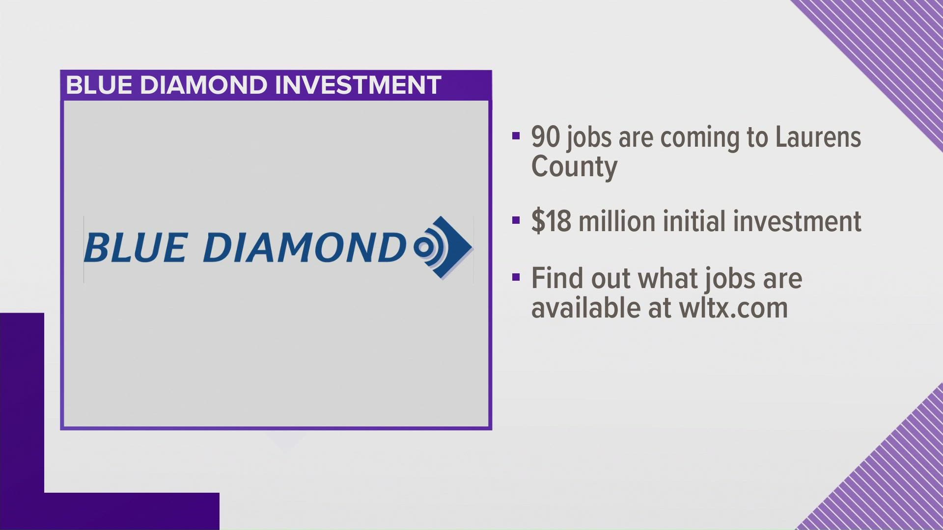 Blue Diamond Industries is coming to South Carolina | wltx.com