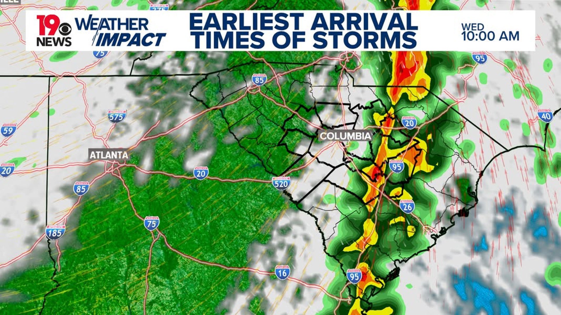 Storms forecast for South Carolina: Severe weather possible Wednesday ...