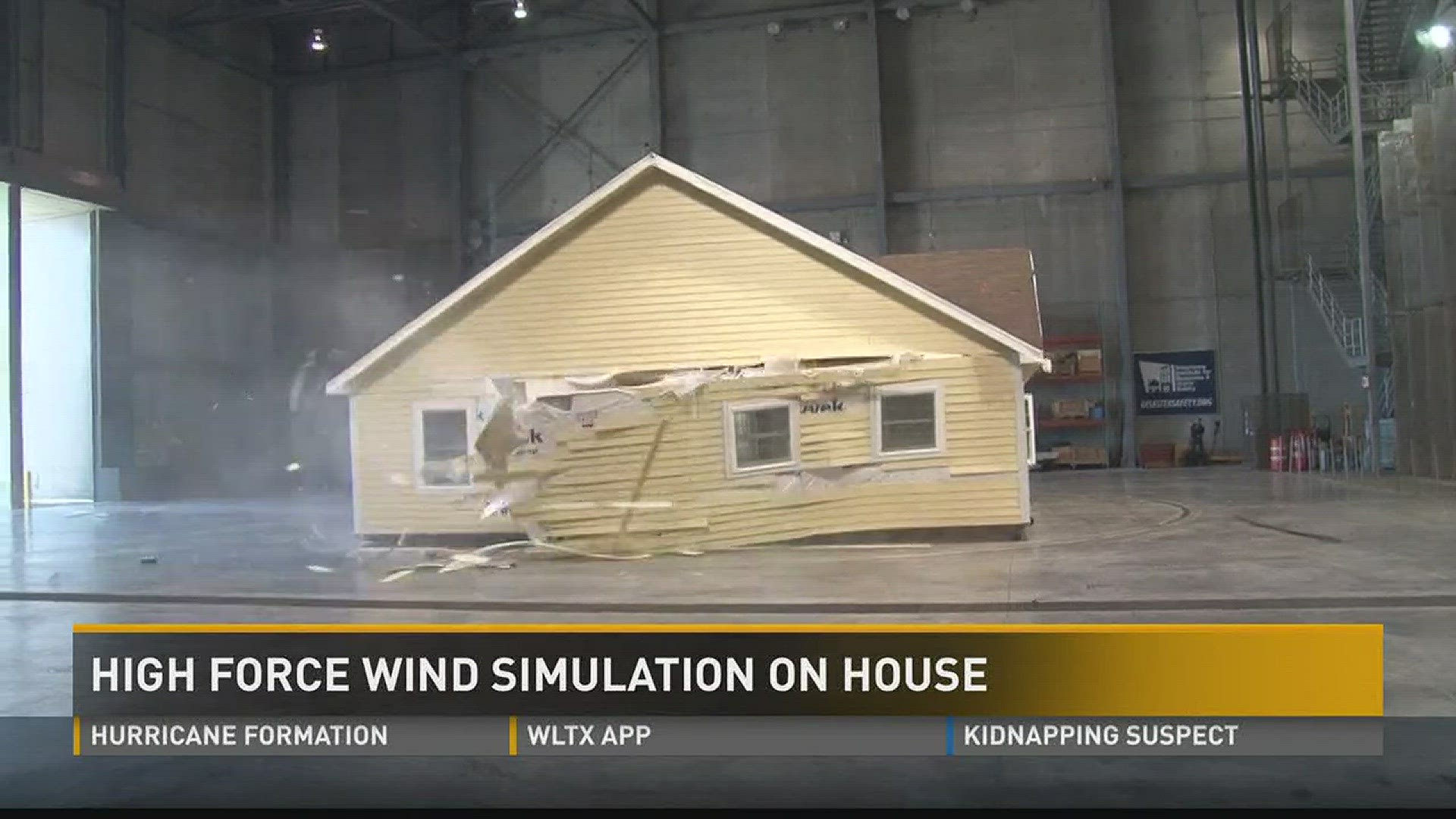 Wind Simulation Rips Apart One-Story Home | wltx.com