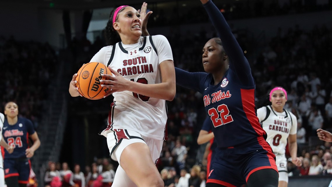 Cardoso's big second half leads South Carolina over Ole Miss | wltx.com
