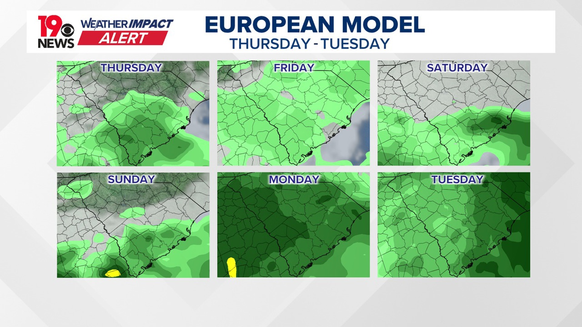 Soggy weather to drench South Carolina over the next week | wltx.com