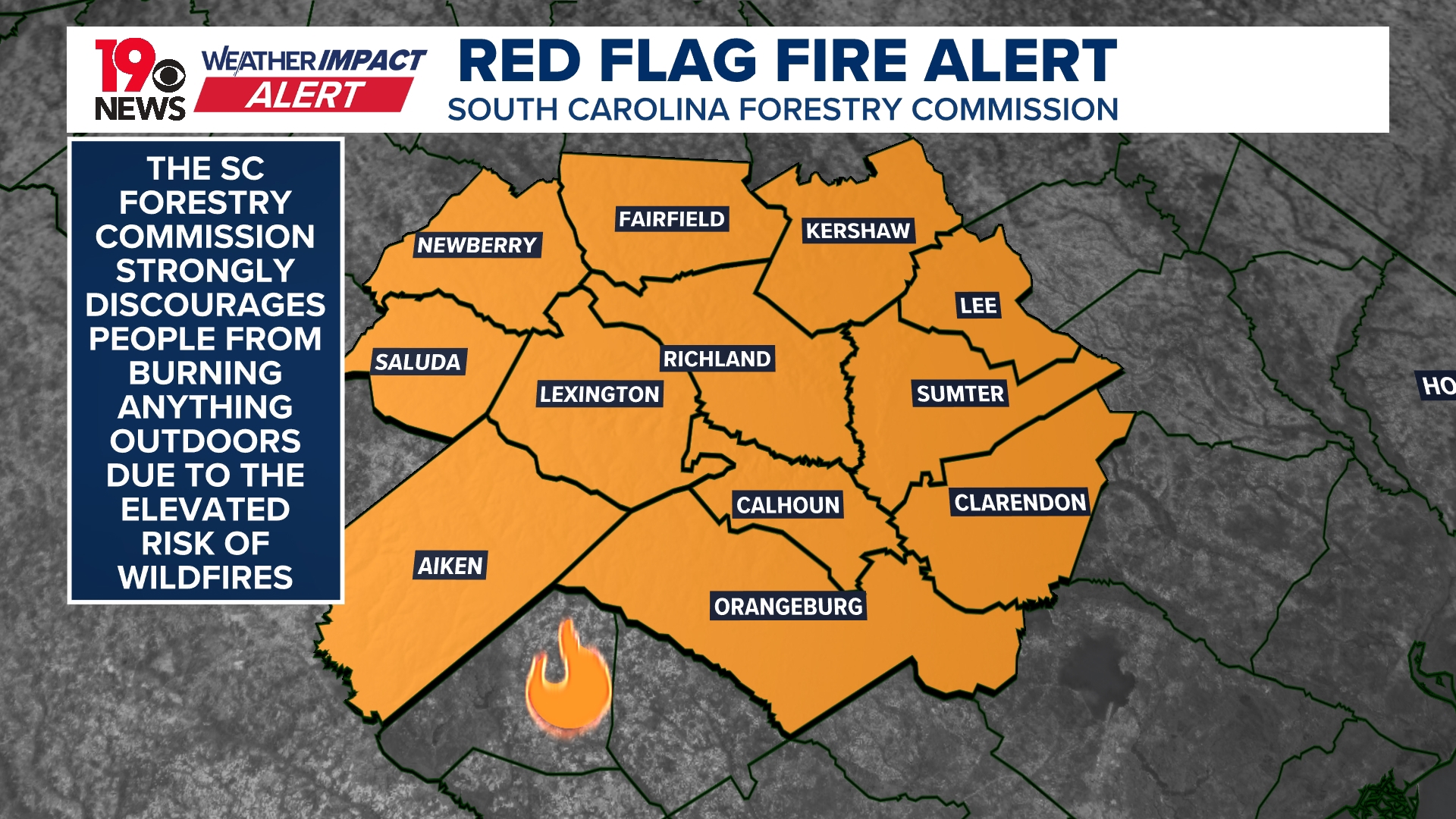 South Carolina under Red Flag Fire Alert as dry, windy conditions ...