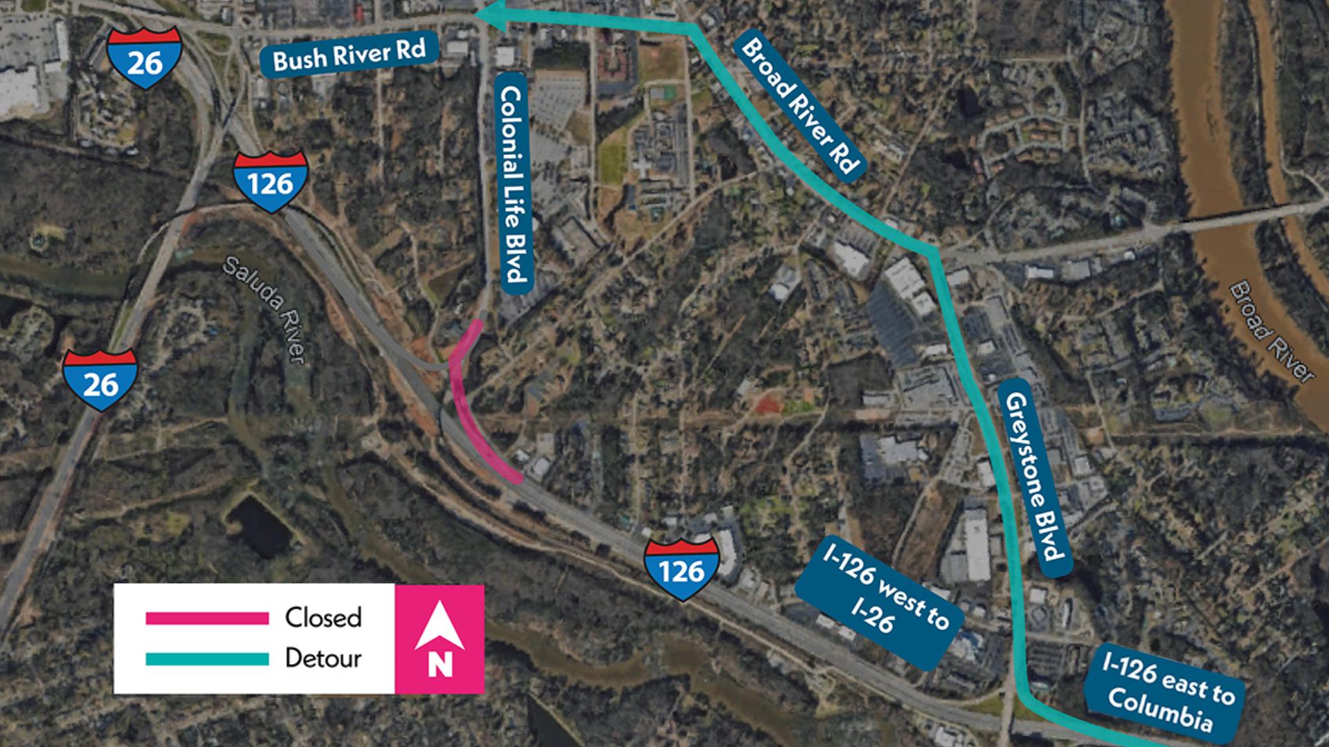 SCDOT to temporarily close off-ramp at Colonial Life Boulevard on Feb ...